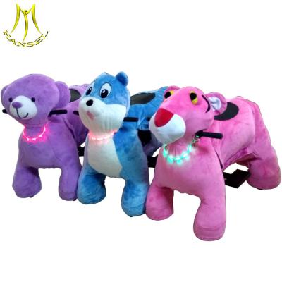 China Hansel battery ride on animal for children and animal toy horse plush ride with amusement park motorized animals for sale