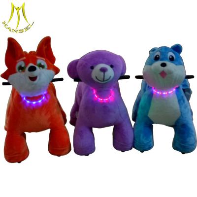 China Hansel plush motorized animal scooter for mall and electrical animal ride for mall made in china with plush animal ride for sale
