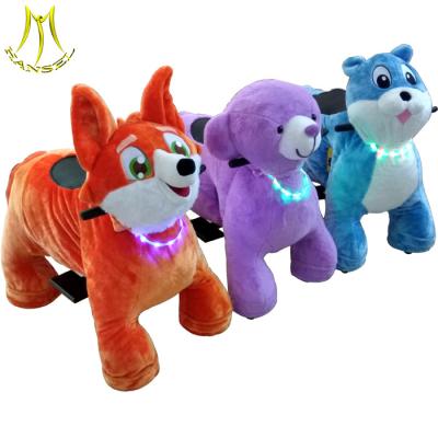 China Hansel plush sit on animals rides and zoo animals scooter for kids with best price electric animal ride for sale