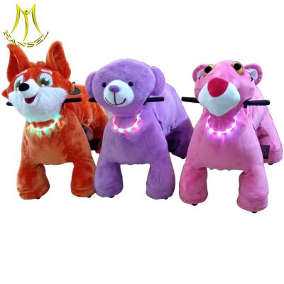 China Hansel baby ride electric animal and steel frame animals structure with fireproof plush walking animal for sale