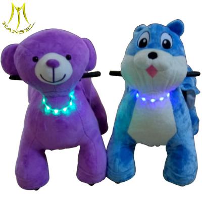 China Hansel amusement park ride and kids playground ride on animal toy with plush animals scooter for mall for sale