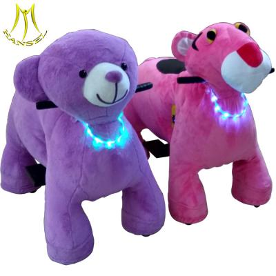 China Hansel plush motorized riding animals and carnival stuffed animals scooter with amusement cow animal ride for sale for sale