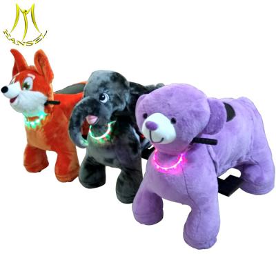 China Hansel coin operated plush animal toy ride and animal zoo ride made in china with motorized animals for mall for sale