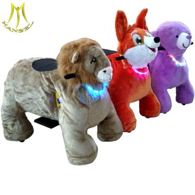 China Hansel plush motorized animals battery operated and walking animal pedal ride with animal scooter electric for mall for sale