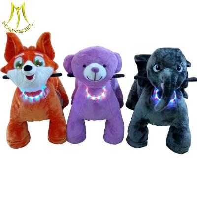 China Hansel kids motorized plush riding animals and ride on animals four wheels with battery operated animals made in china for sale
