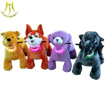 China Hansel shopping animal from china and animal electric bike for mall with toy animal plush rider horse for sale