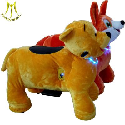 China Hansel animal stuffed riding for mall and coin operated plush animal scooter with motorized mall animals for sale for sale