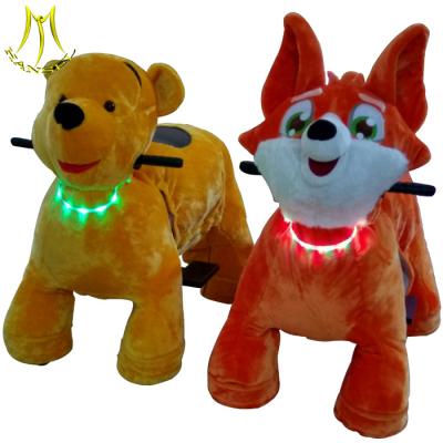 China Hansel plush 4 wheel animal bike and zoo animal scooters for mall with electronic games machine for kids for sale