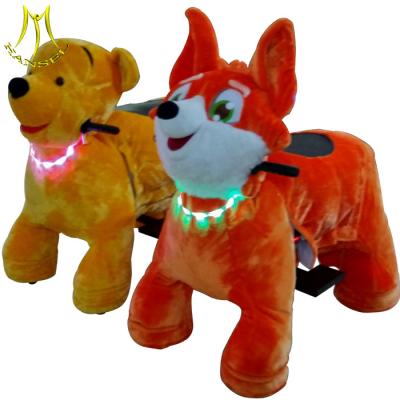 China Hansel coin operated kids ride for mall and ride on animal scooter with plush electric ride on animal for sale