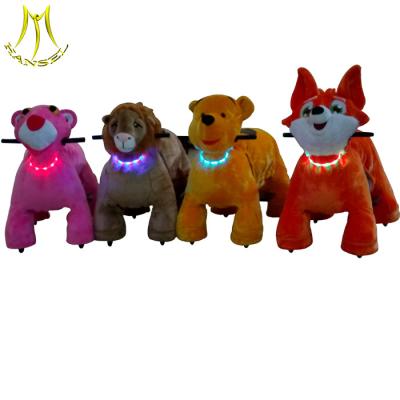 China Hansel kids ride on furry animal and giant animal electric scooter for mall with toy animal from china for sale