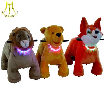 China Hansel ride on furry animal for mall and animal scooter for kids ride amusement with plush riding dinosaur toys ride for sale