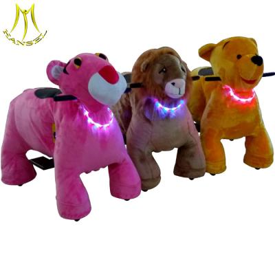 China Hansel coin operated animal battery bycycle and animal scooters stuffed toy with used merry go rounds from china for sale