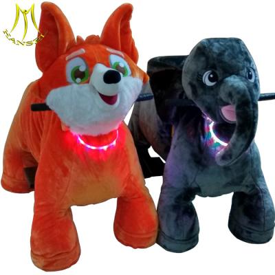 China Hansel  walking animal plush rides and coin operated moving animal toy with electric animal ride on toy for sale