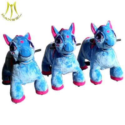 China Hansel stuffed  toys stuffed animals for mall and plush ride on robot sale with electrical toy animal scooter for sale
