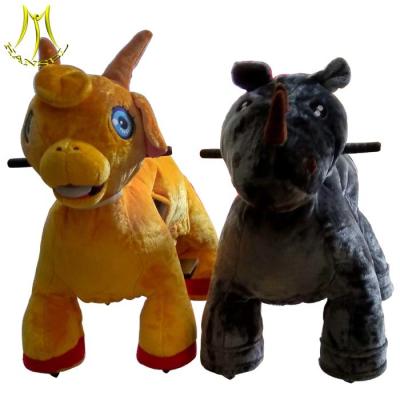 China Hansel stuffed animal electric scooter and motorized aninmals with wholesale ride on battery operated animal ride for sale