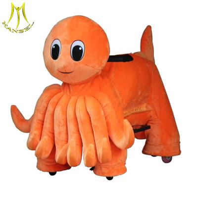 China Hansel amusement park animal plush ride on car with animal scooter for mall with motorized animals from china for sale