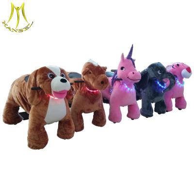 China Hansel  hot sale safari ride on toy/ coin operated walking animal children game equipment for sale