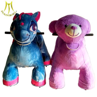 China Hansel  popular coin operated kids electric rides stuffed animal toy kiddie rides for sale