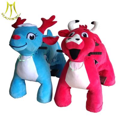 China Hansel  recharge electric kids toy ride on car shopping mall equipments rechargeable battery animal scooter rides for sale