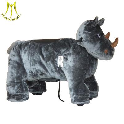China Hansel children ride on furry animal and coin operated animal ride for amusement park with electric ride on car for sale