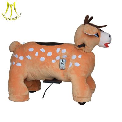 China Hansel amusement park carnival animal rides and plush motorized animals with electric horse plush animal ride for mall for sale
