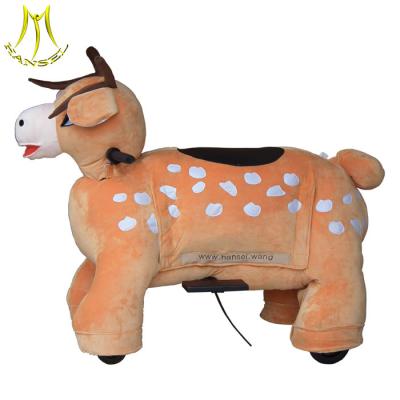 China Hansel plush animal scooter for mall and ridable plush animal scooter with zoo animal ride from china for sale