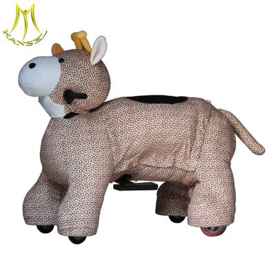 China Hansel kids rides for shopping center and plush unicorn ride on animals with stuffed motorized animals for sale for sale