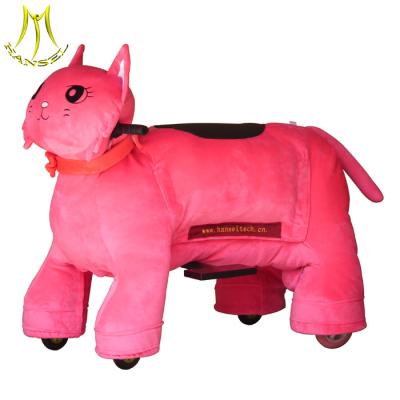 China Hansel plush walking animal motorized rides and electric walking horse toy with amusement park animal scooter for sale for sale