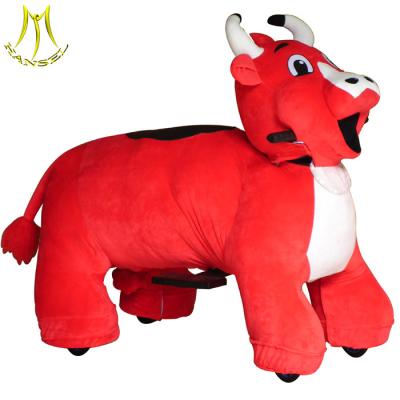 China Hansel cheap amusement park plush animals and amusement park animal rides rental with stuffed motorized animals for sale