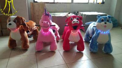China Hansel battery animal motorized ride plush and electric rides on plush dinosaur animals with stuffed animal scooter for sale