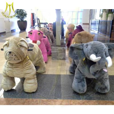 China Hansel amusement park animal rides and shopping mall plush animal rides for mall with stuffed animal scooter for sale