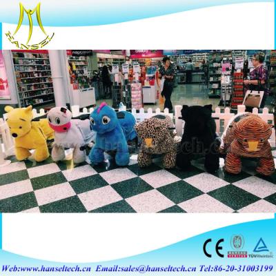 China Hansel   best selling hot electric stuffed animals adults can ride and plush iron frame battery amusement ride for sale