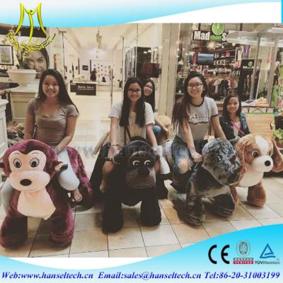 China Hansel attrative for kids unicorn motorized stuffed animal electric ride battery powered animals for shopping centers for sale