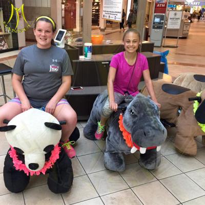China Hansel amusement park plush ride and happy ride toy animal electric hot in shopping mall with coin carnival animal ride for sale