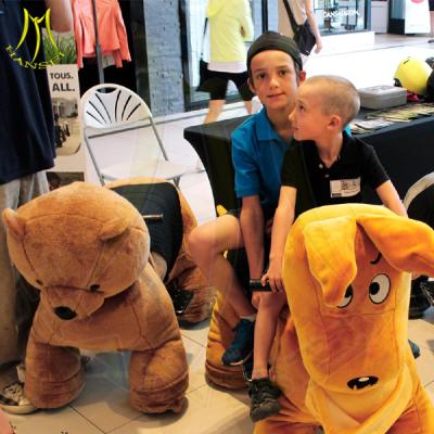 China Hansel amusement plush rides guangzhou and kids coin operated animal ride with electric train kiddie rides from china for sale