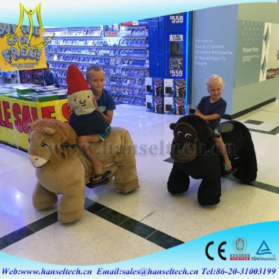 China Hansel  children and adult can drive coin operated plush animal happy rideable animal toys for sale