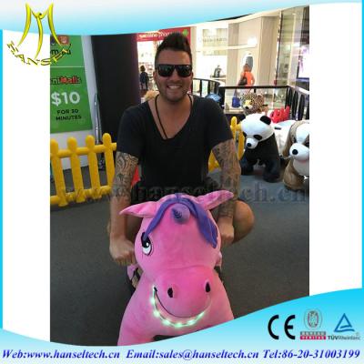 China Hansel  low investment with fast profits battery powered animals for shopping centers motorized plush riding animals for sale