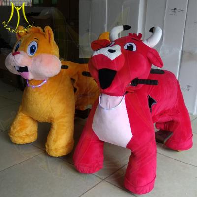 China Hansel stuffed motorized animals for kids and kids amusement ride on animals with kids ride on furry animal ride for sale