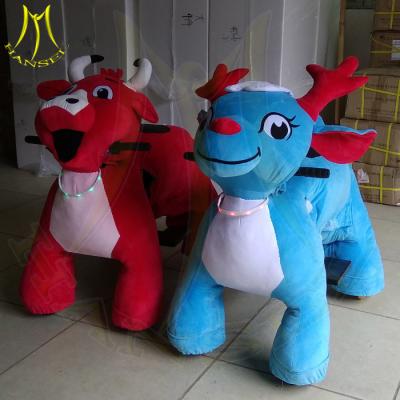 China Hansel outdoor amusement park animal ride and coin operated zippy motorized rides with ride on animal scooter for mall for sale