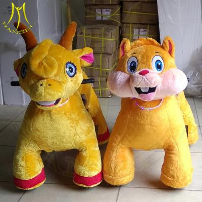 China Hansel amusement animal rides manufacturers and walking animal toy scooter with plush riding on animal scooter for sale