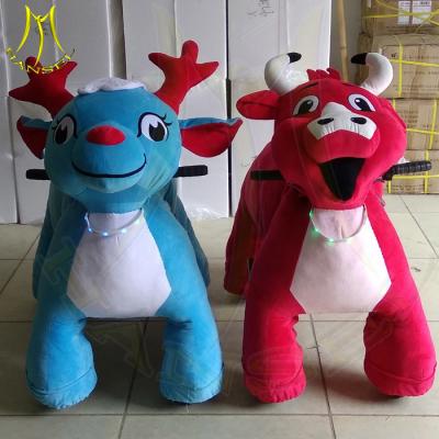 China Hansel walking animal motorized rides and kiddie ride coin operated animals with plush led light animal rides for sale