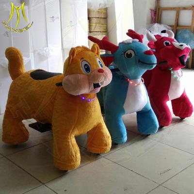 China Hansel plush motorized animal scooter and amusement park games from china with electric game kids ride on animal for sale