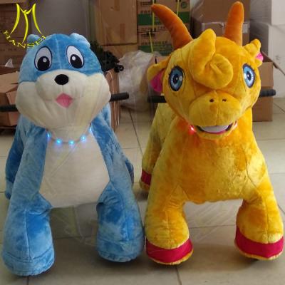 China Hansel plush toy	kids ride on animal and electric animal scooter for mall with games animal scooter from china for sale