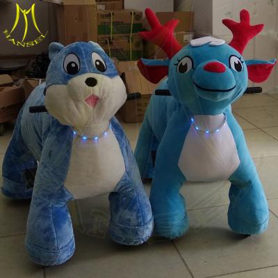China Hansel children's play mazes animal ride and motorized plush riding animals with electric animal scooter for sale for sale
