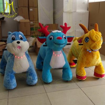 China Hansel indoor amusement park rides and plush animal electric scooter with stuffed animal scooter from china for sale