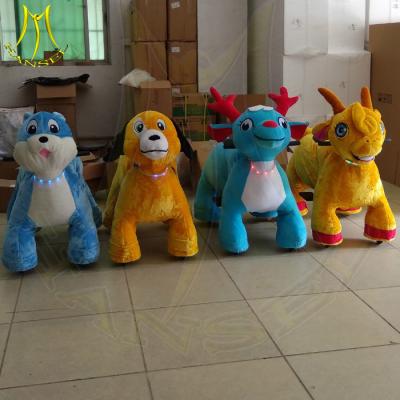 China Hansel ride on animal cars and plush electric animal bikes with plush motorized riding animals for sale for sale