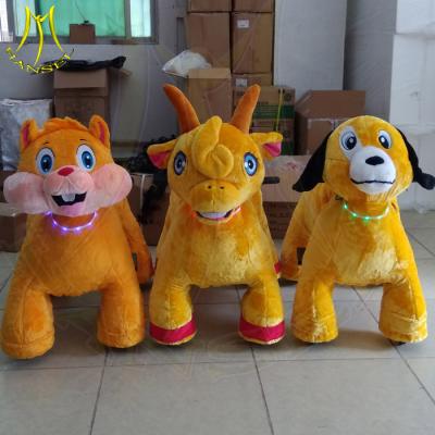 China Hansel amusement park ride for mall and plush motorized animal scooter from china with stuffed animal rides from china for sale