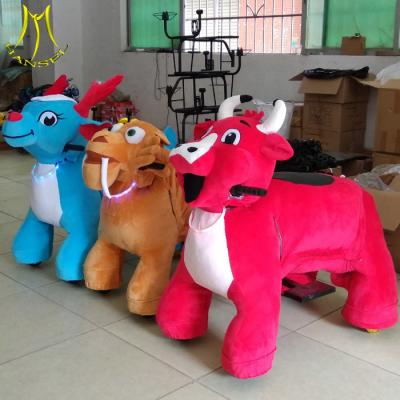 China Hansel giant animal scooter ride and plush electric ride on animals with amusement plush animal rides for business for sale