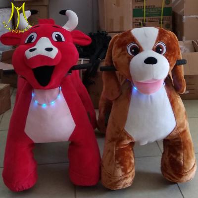 China Hansel toy carnival ride on animal and plush battery animal electric rides with coin motorized animals made in china for sale