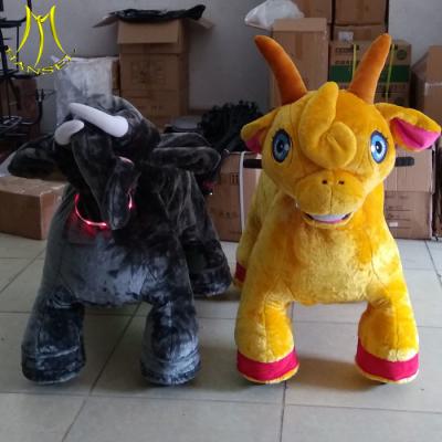 China Hansel amusement rides manufacture and plush walking animal toy ride for mall with indoor plush animal ride supplier for sale